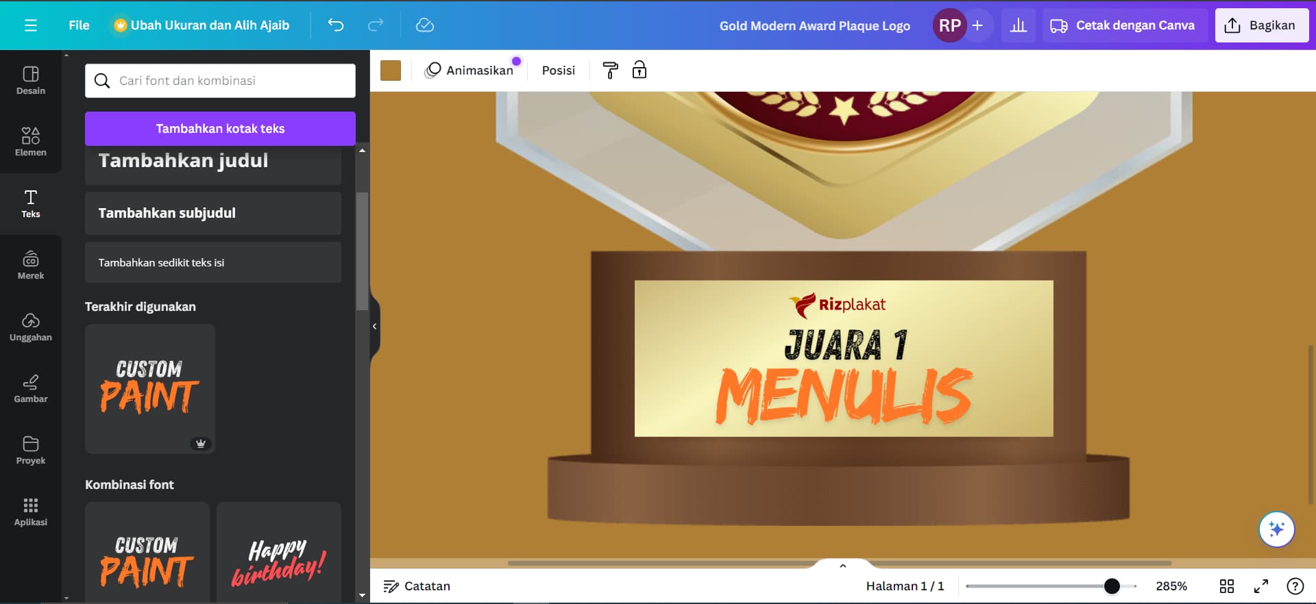 Tips Desain Plakat Akrilik Menggunakan Canva